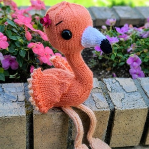 KNITTING PATTERN for Sitting Pretty Flamingo. Knit Flamingo Pattern ...