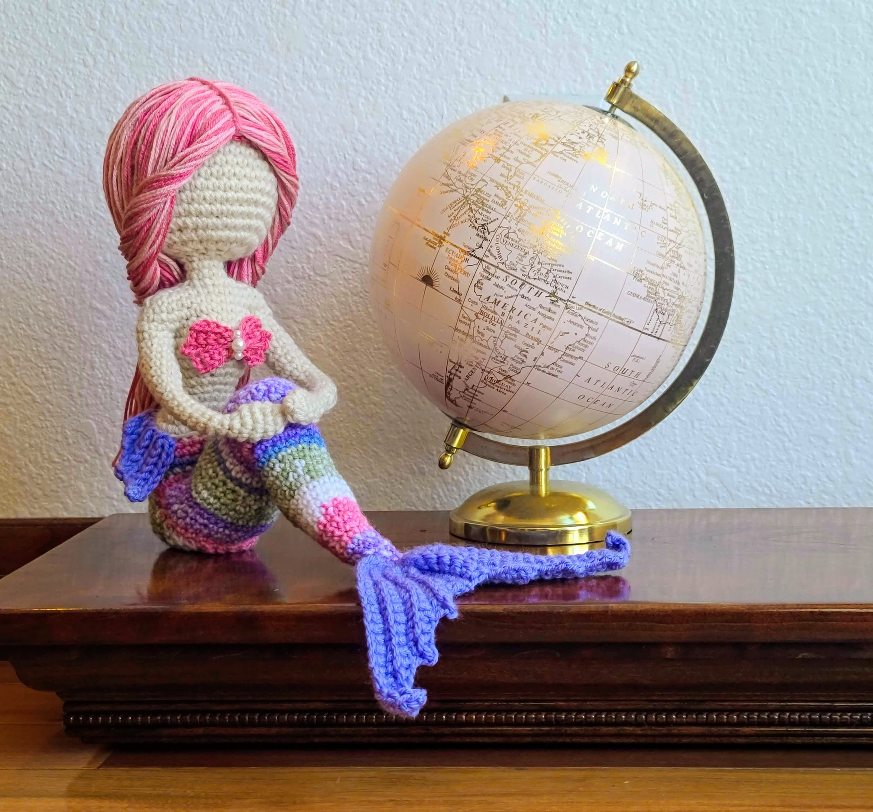 Blue Mermaid Amigurumi Mermaid Pattern North Atlantic Mermaid Crochet ...