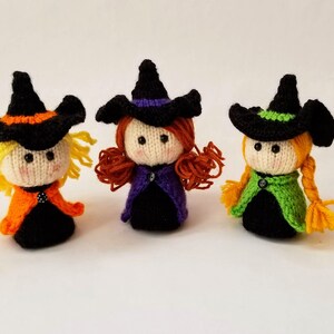 KNITTING PATTERN for Little Knit Witch Doll, Halloween Patterns ...