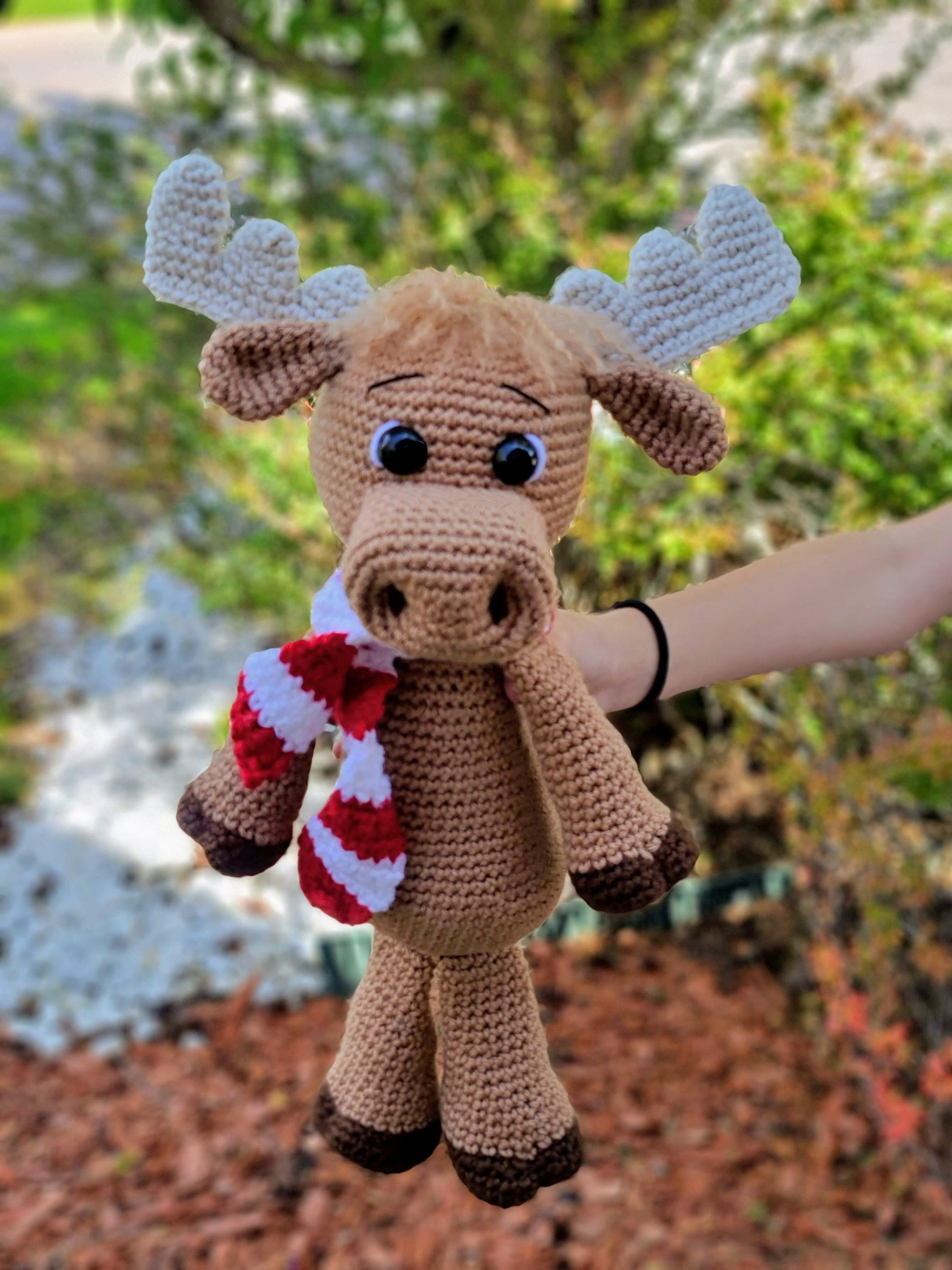 CROCHET PATTERN for Cute Moose With a Scarf. Crochet Moose - Etsy