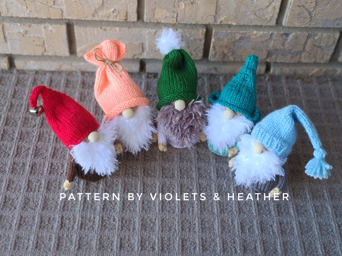 KNITTING PATTERN for A Gnome of Many Hats Knit Gnome Pattern - Etsy