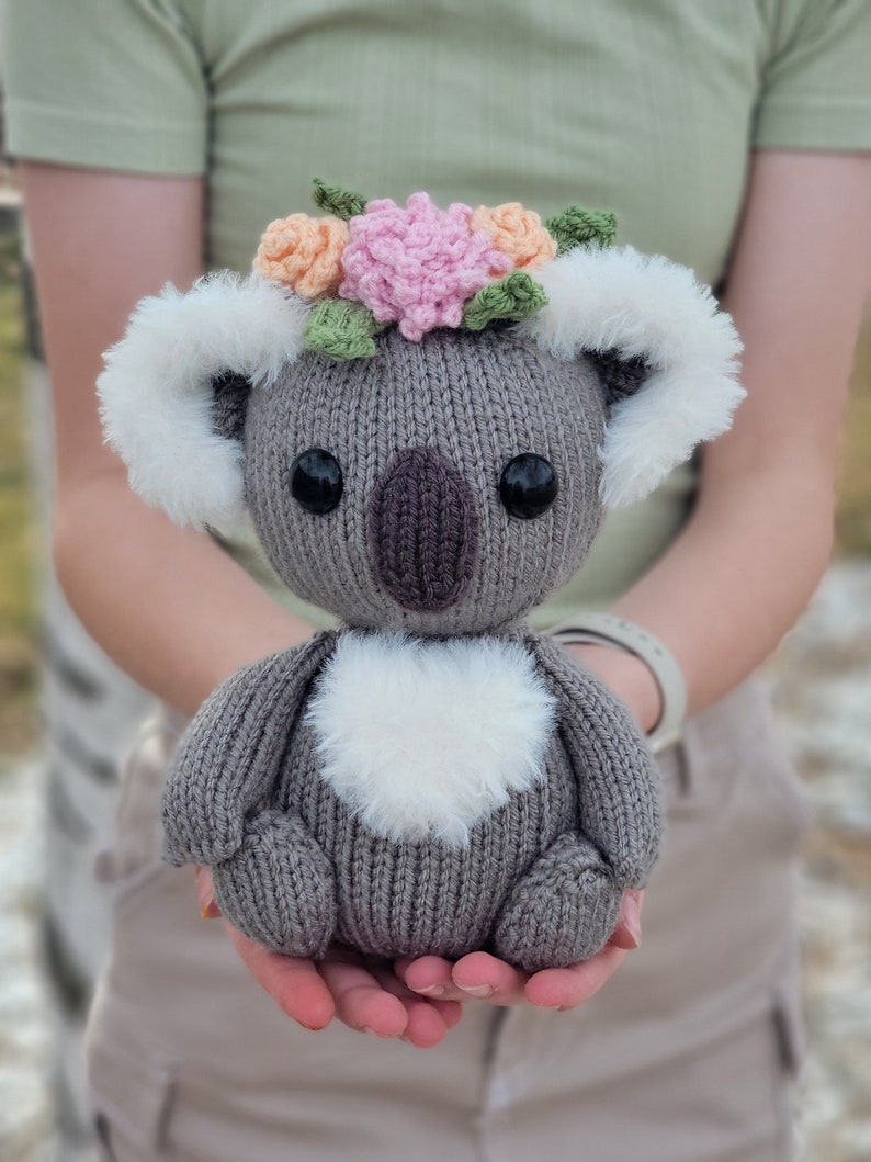 KNITTING PATTERN for Cute Koala. Knit in the Round Pattern. Cute Knit ...