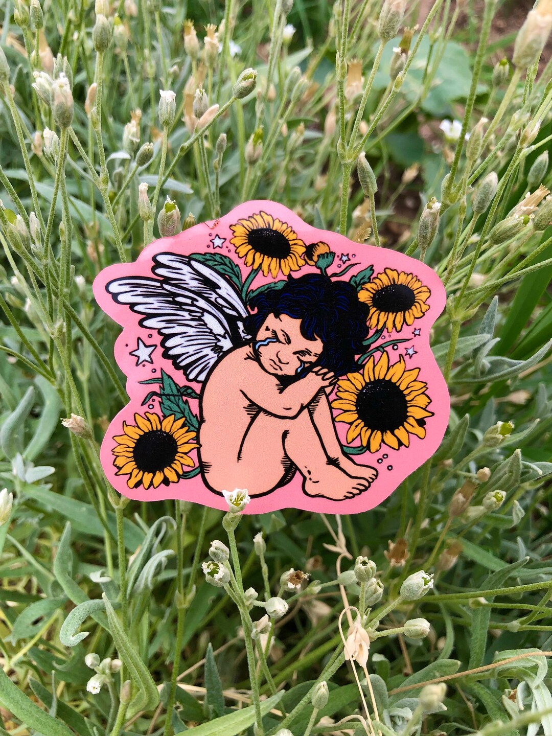 Cry Baby Angel Waterproof Sticker - Etsy