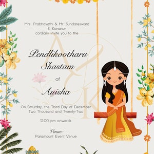 Custom Indian Wedding Invite for Haldi and Mehendi Ceremony - Etsy
