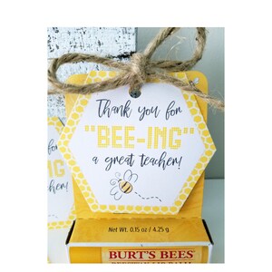 Thank You for BEEING a Great Teacher Tag - Etsy
