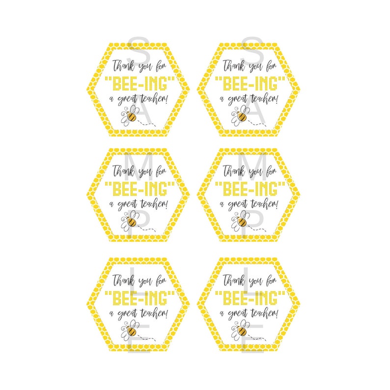 Thank You for BEEING a Great Teacher Tag - Etsy
