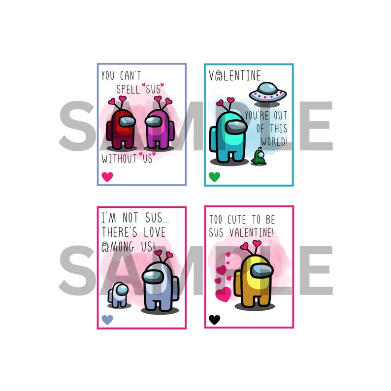 Among Us SUS Valentine - Etsy