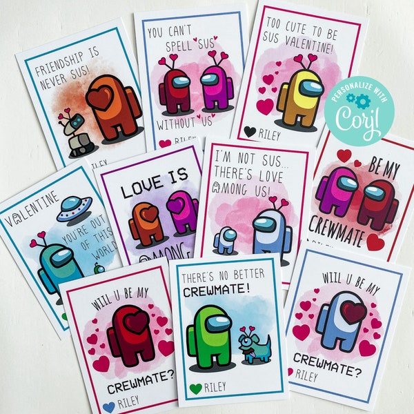Among Us Valentine Card - Etsy