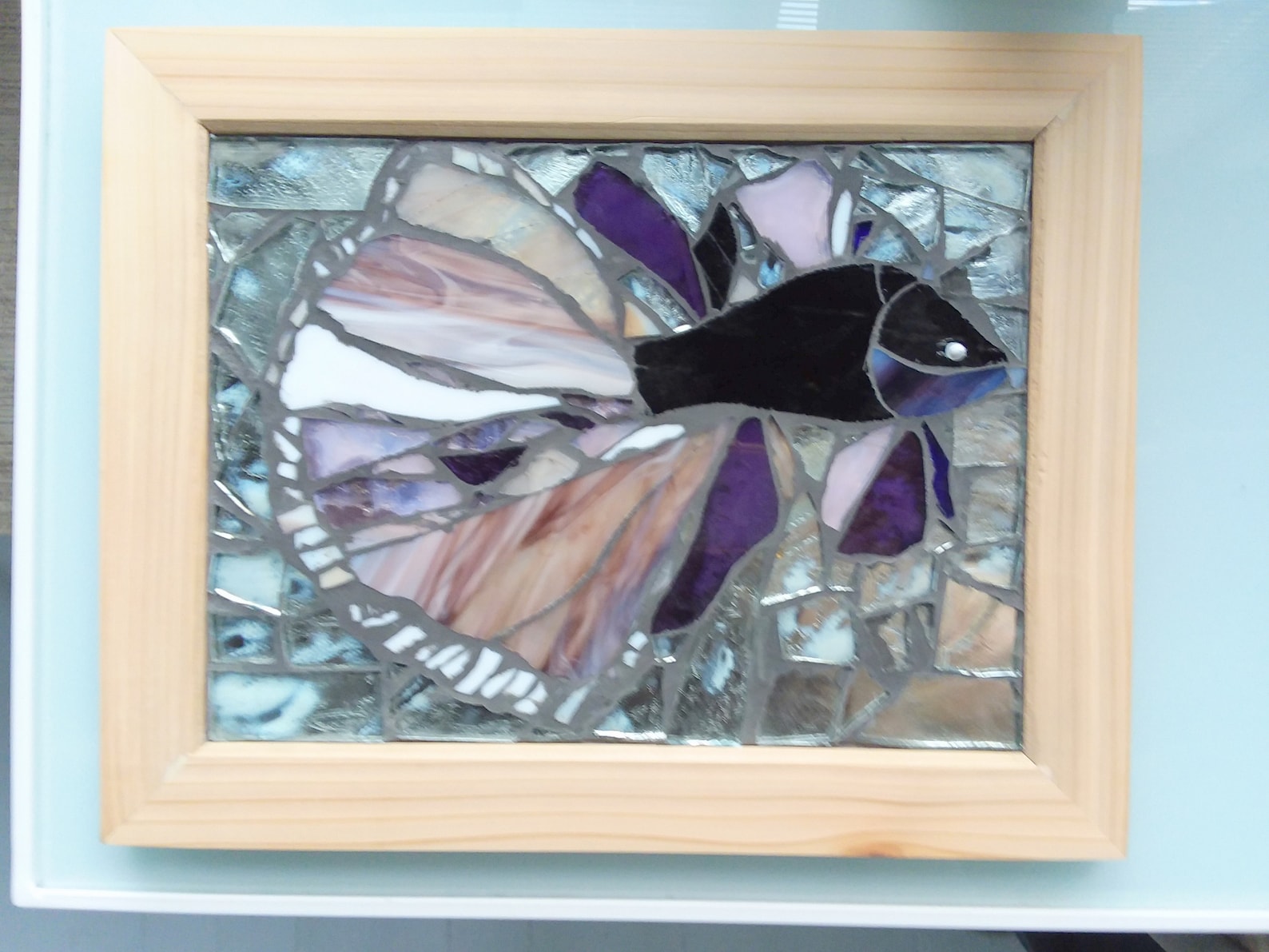 Betta Fighting Fish Stained Glass Mosaic - Etsy