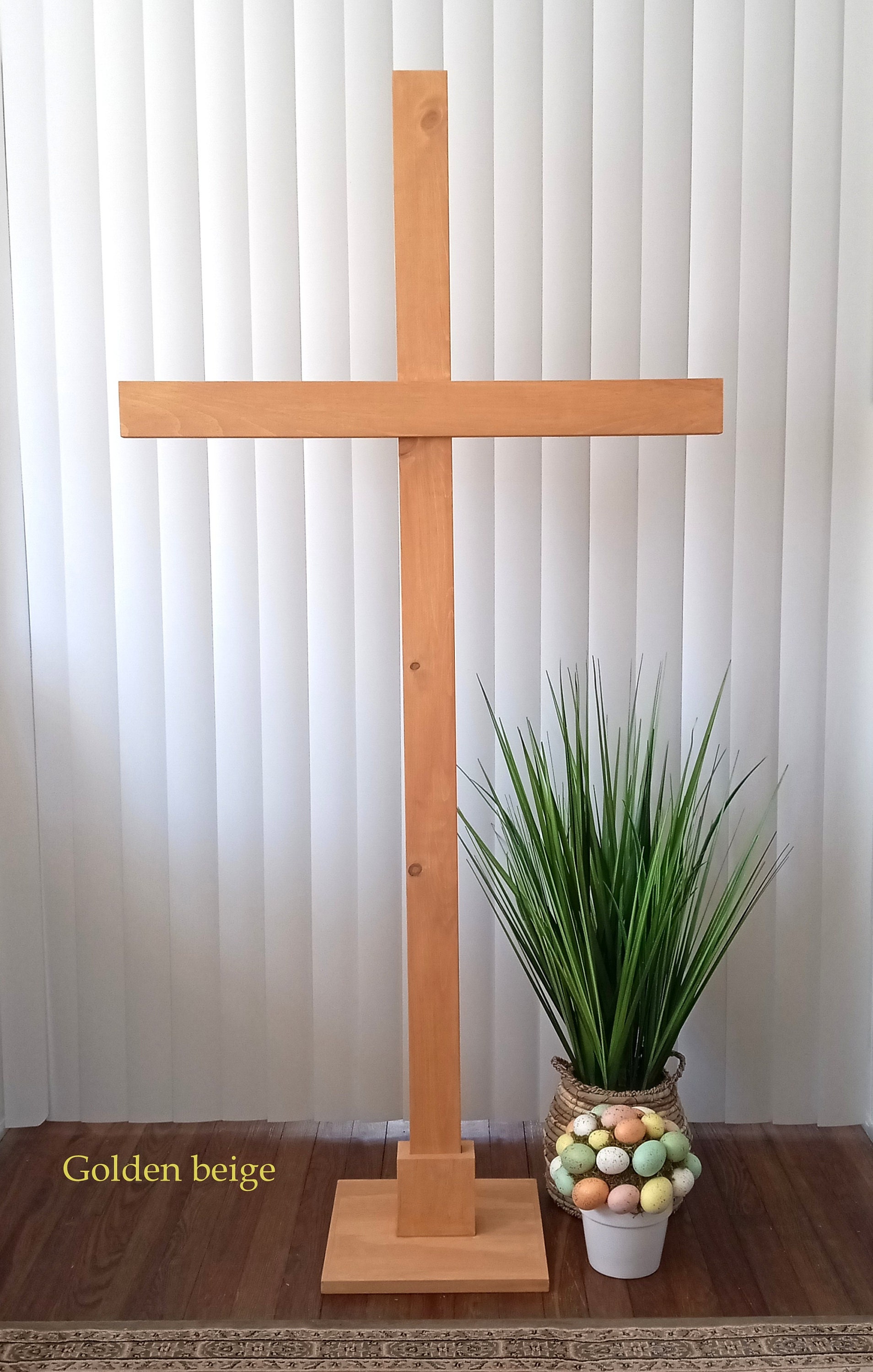 Large Wooden Cross, Home Blessing, Memorial Yard Cross, Beautiful ...