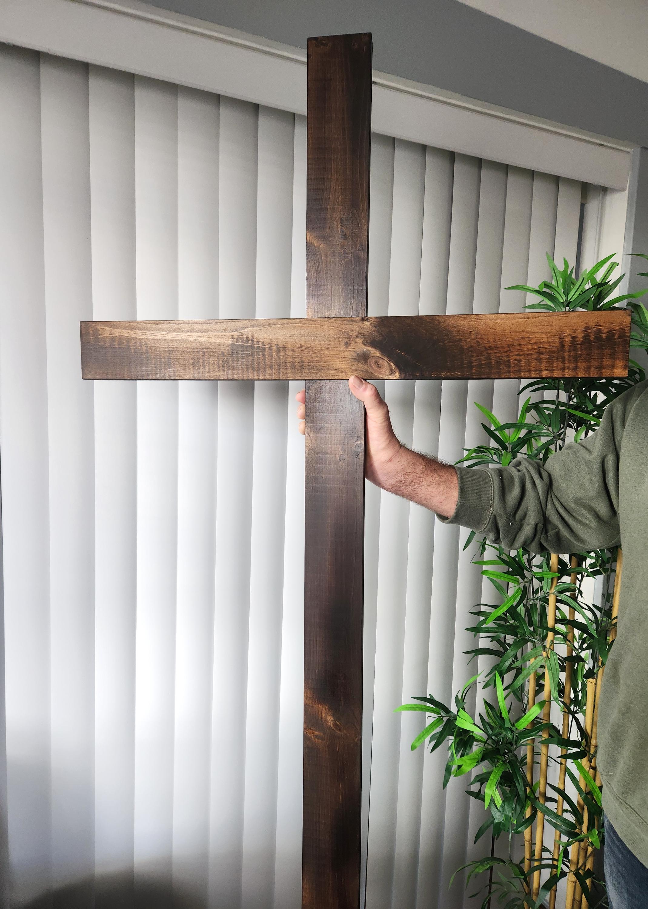 Extra Large Wooden Cross 72" (6ft.) Ideal for Wedding, Church, Home ...