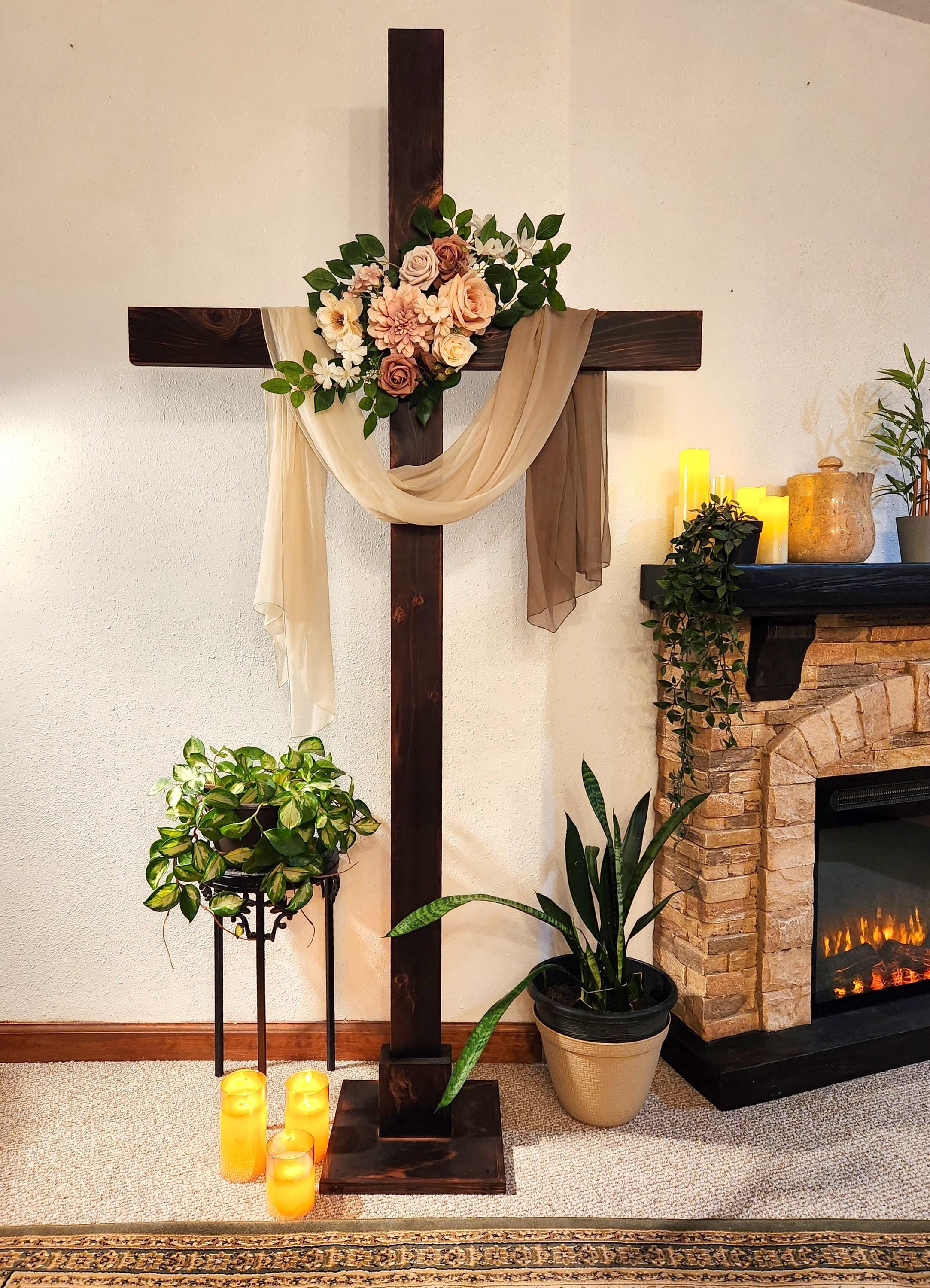 Extra Large Wooden Cross 72" (6ft.) Ideal for Wedding, Church, Home ...