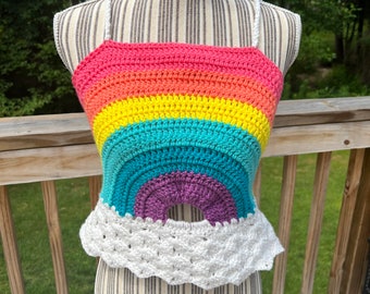Rainbow Halter - Etsy