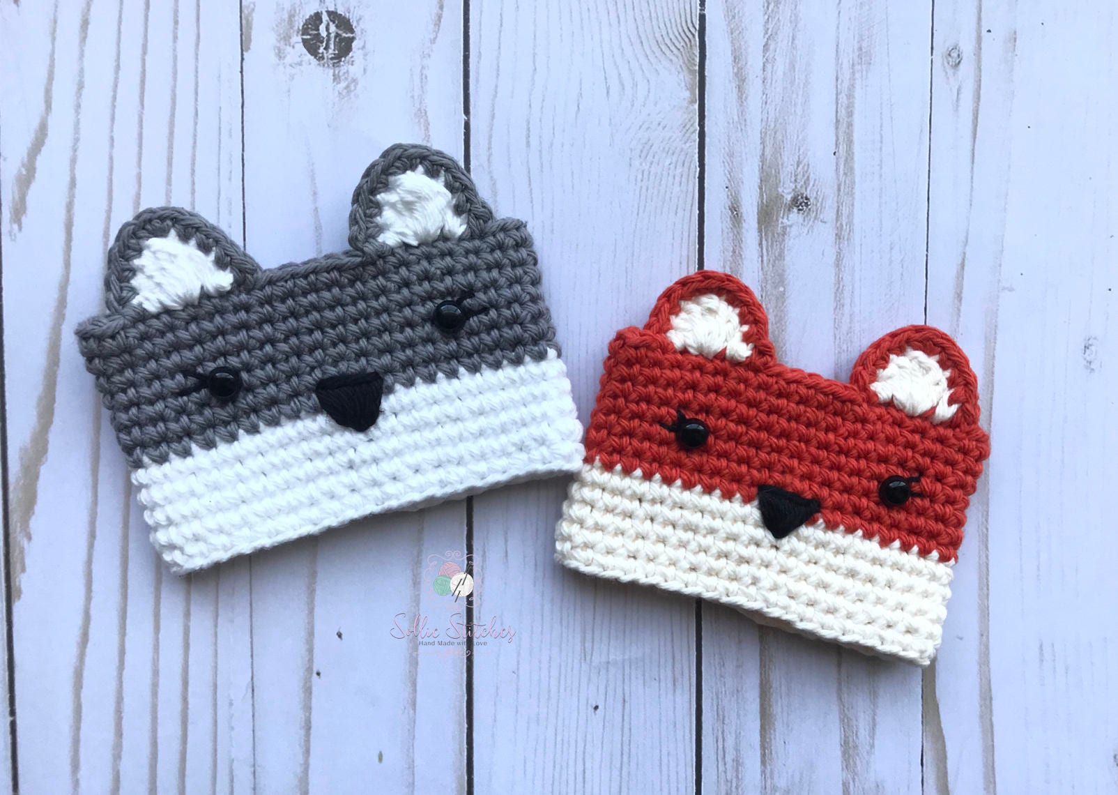 Crochet Wolf / Fox Cup Cozy PATTERN, Digital Download Wolf / Fox Cup ...