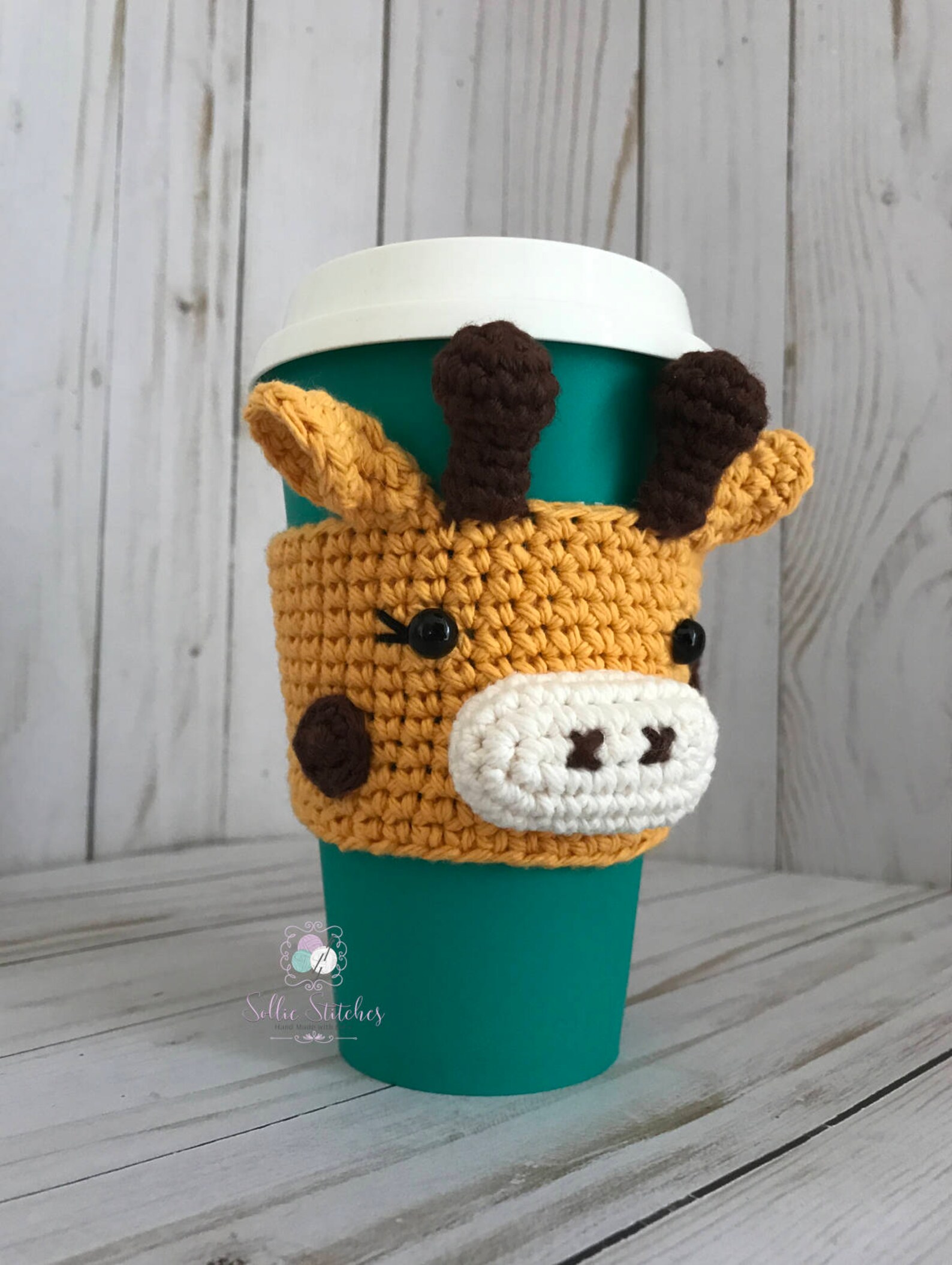 Giraffe Cup Cozy, Giraffe Crochet Cup Cozy, Crochet Cup Sleeve - Etsy