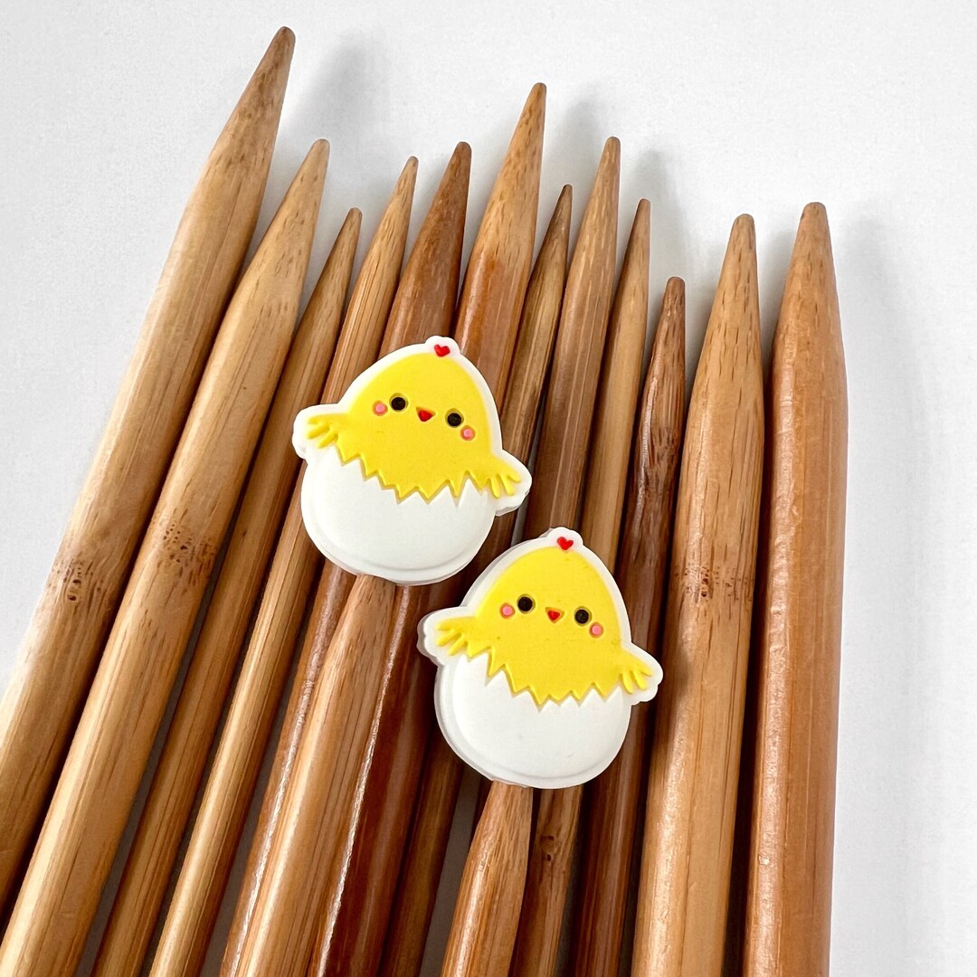 Knitting Needle Stoppers | BABY CHICK Needle Stoppers | Knitting ...