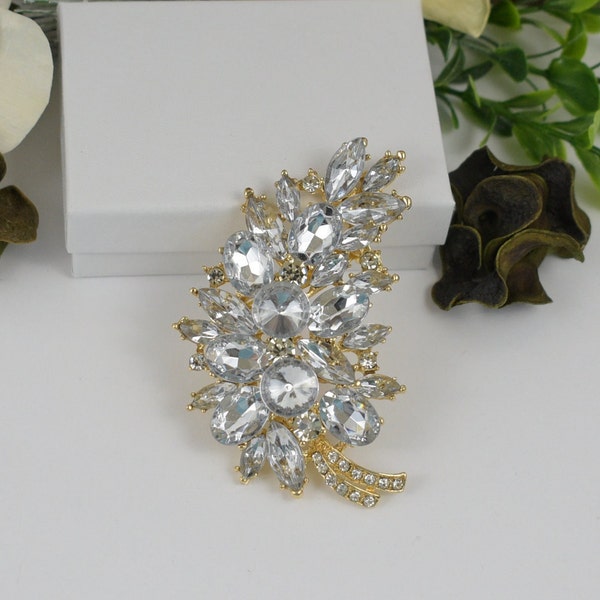 Crystal Brooch Pin - Etsy