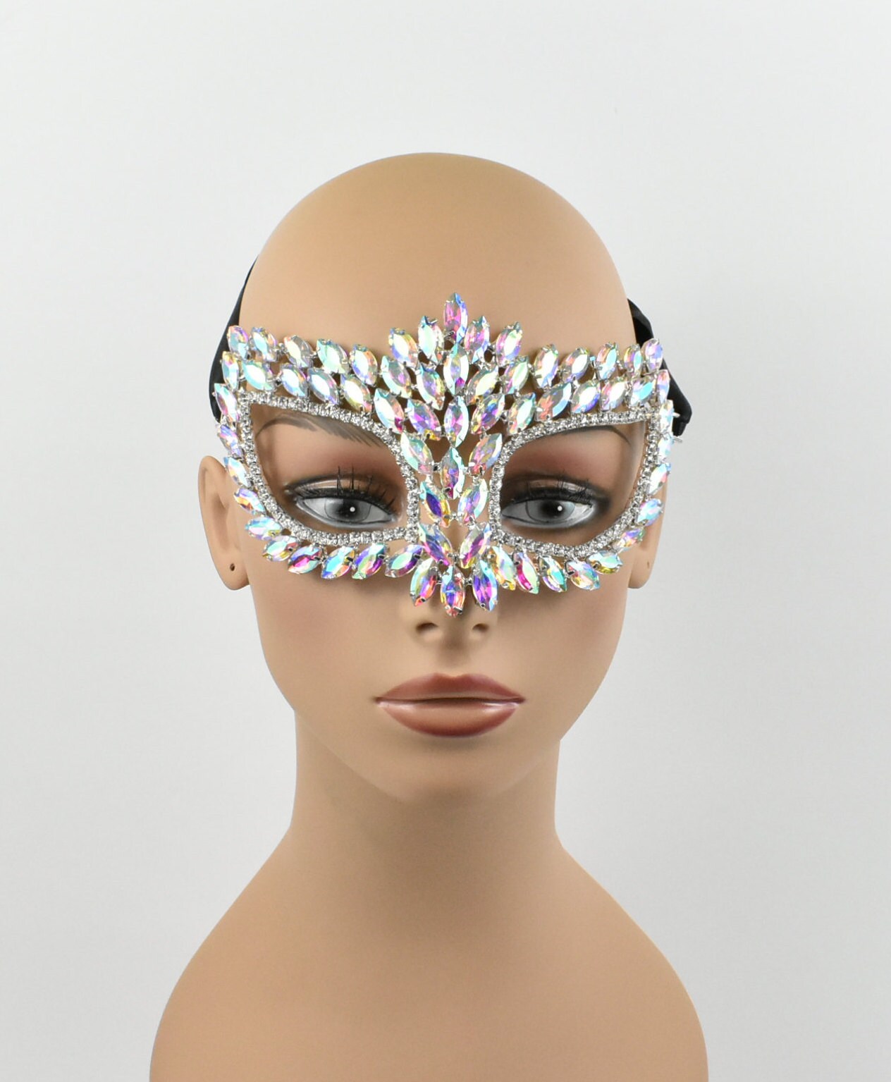 AB Silver Prom Maskmasquerade Party Mask Eye Mask New Year - Etsy