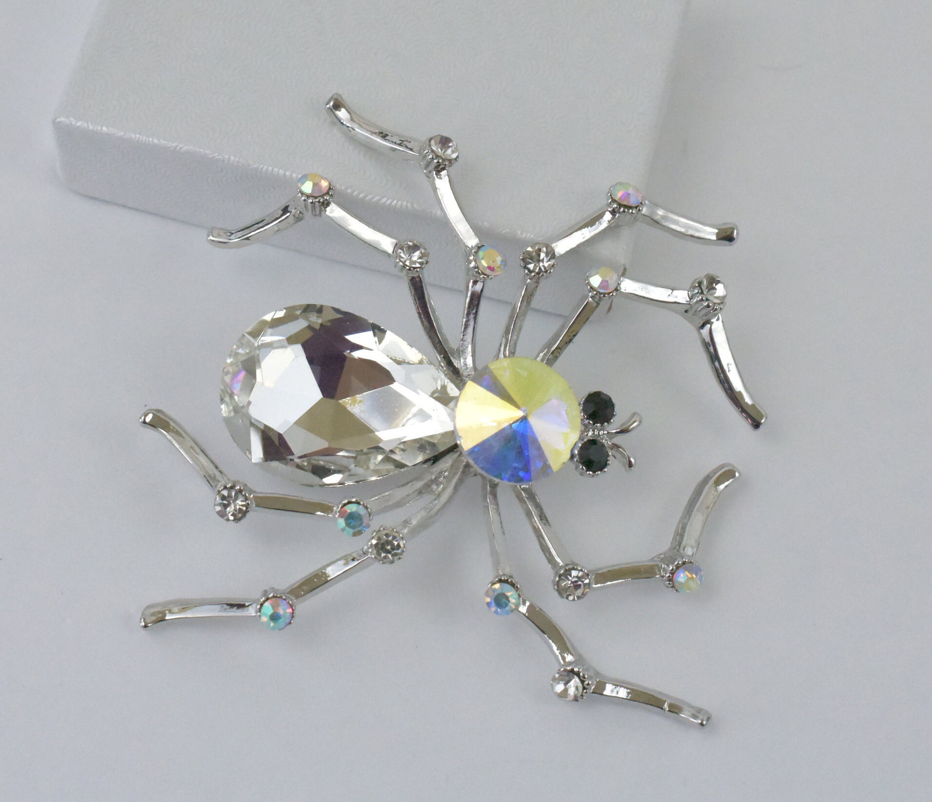 Clear & Ab/silver Base Spider Crystal Rhinestone Spider - Etsy