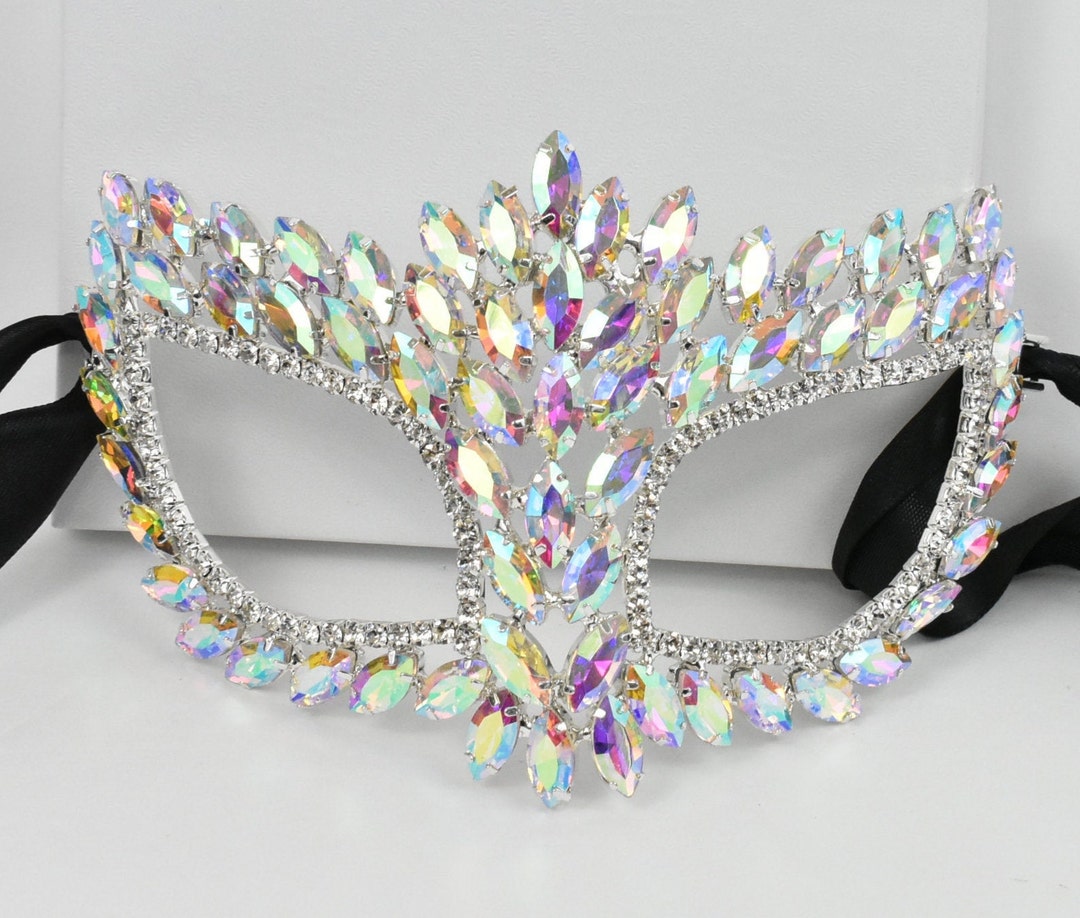 AB Silver Prom Maskmasquerade Party Mask Eye Mask New Year - Etsy