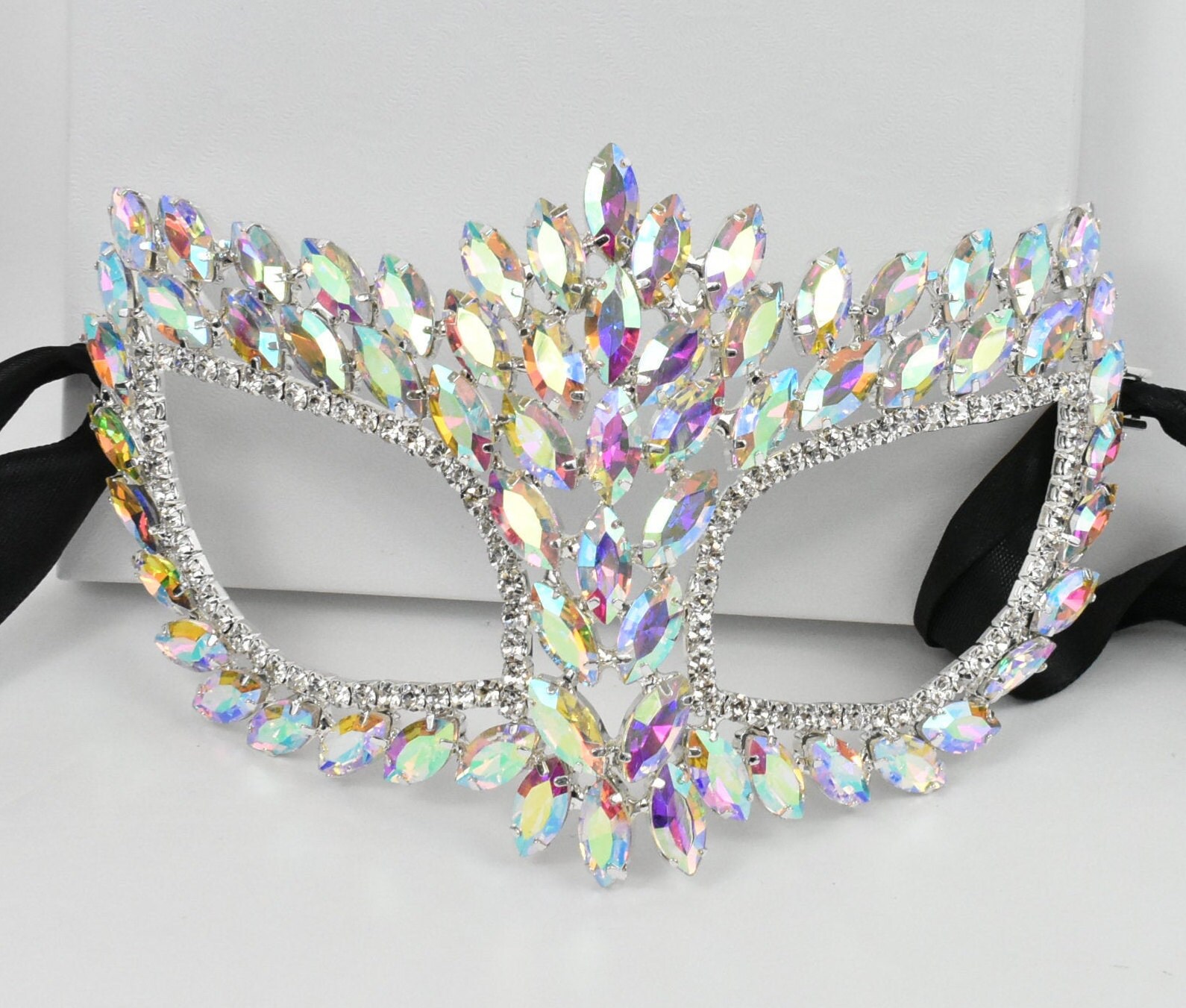 AB Silver Prom Maskmasquerade Party Mask Eye Mask New Year - Etsy