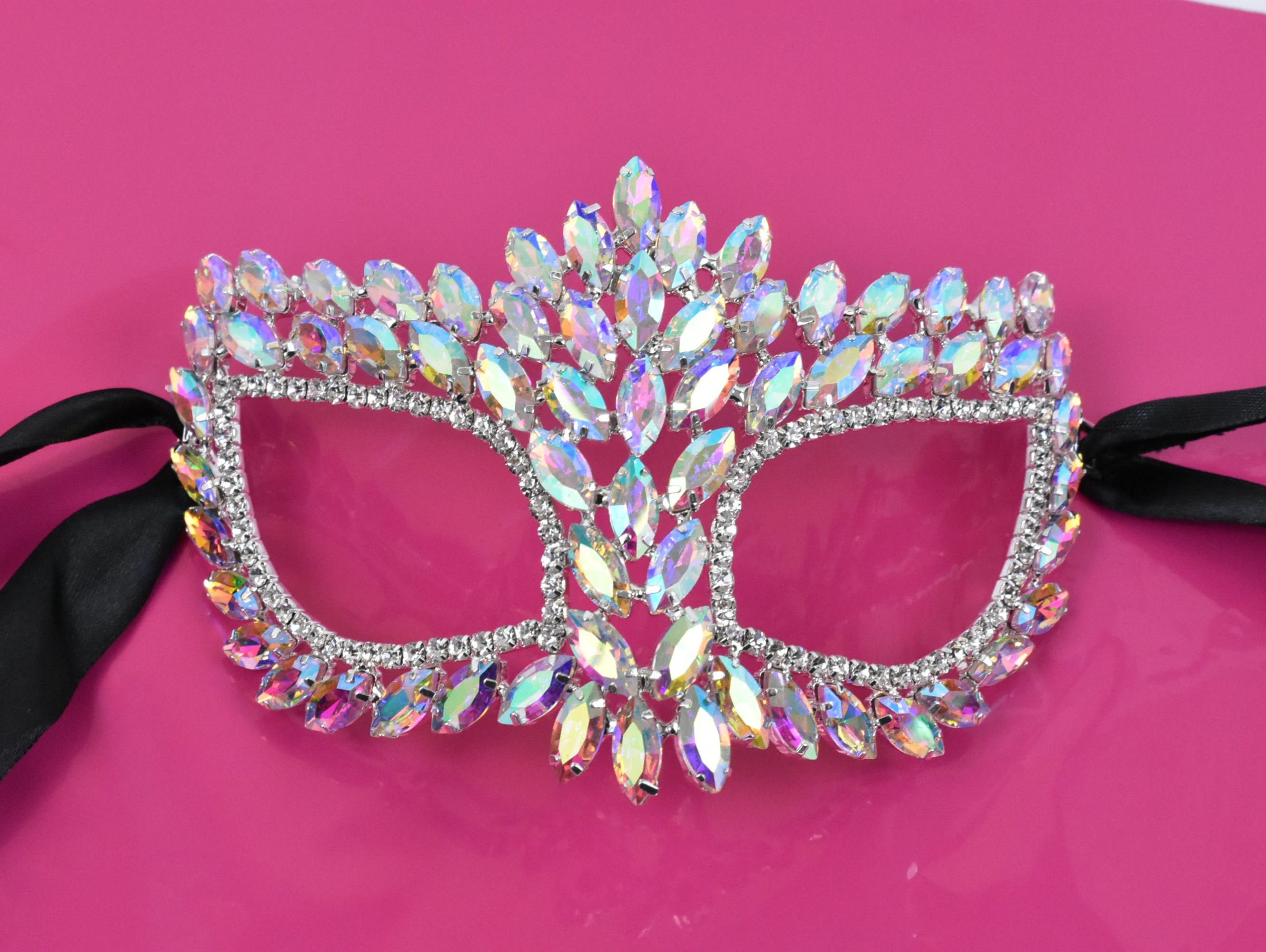 AB Silver Prom Maskmasquerade Party Mask Eye Mask New Year - Etsy