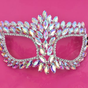 AB Silver Prom Maskmasquerade Party Mask Eye Mask New Year | Etsy