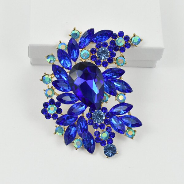 Blue Brooch - Etsy