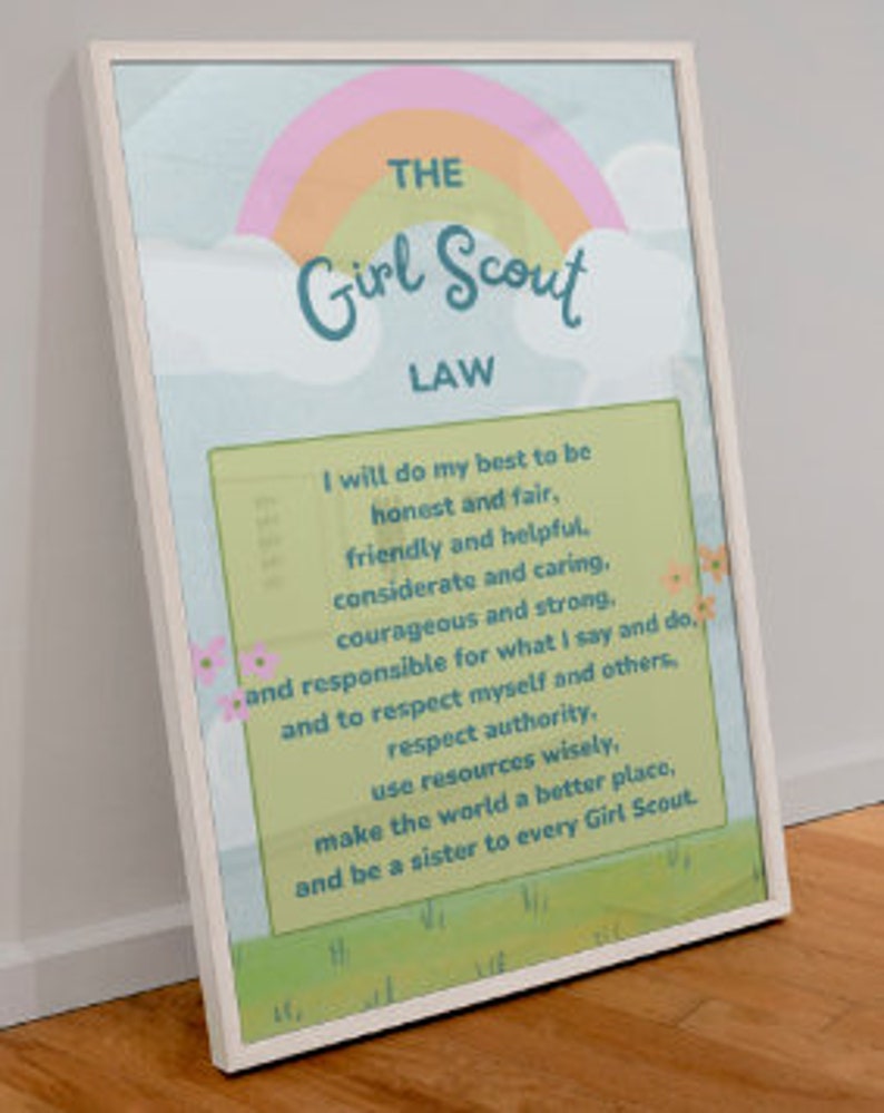 Girl Scout Promise and Law Printable - Digital Download - Etsy Australia