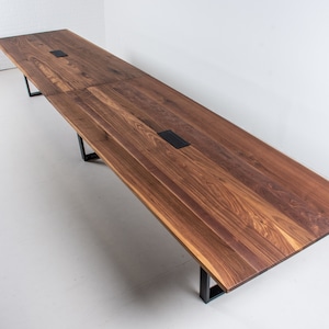 Custom Conference Table, Long Walnut Conference Table, Large Conference ...