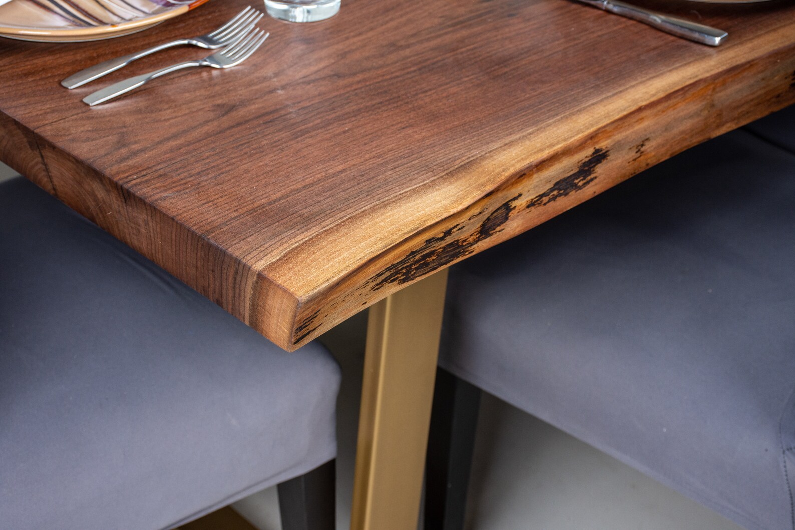 Dining Table Live Edge Modern Farmhouse Kitchen Table Live - Etsy