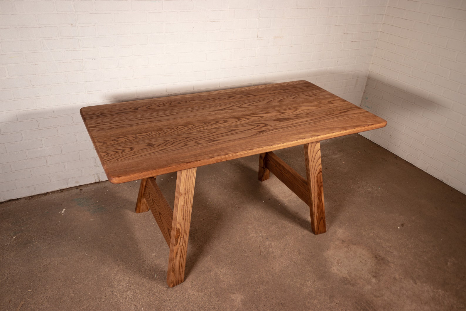 Wood Farm House Table Ash Kitchen Dining Table on Wood H - Etsy