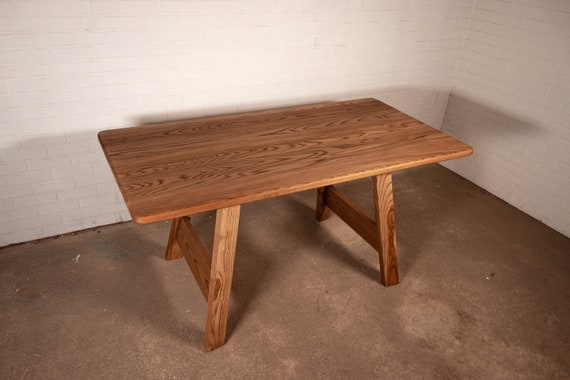 Wood Farm House Table Ash Kitchen Dining Table on Wood H Legs Wood Dining Table for a Farmhouse Kitchen Etsy