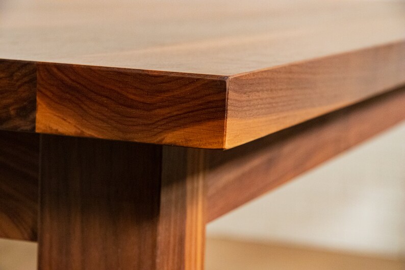 Wood Parsons Table Walnut Dining Table Farmhouse Kitchen - Etsy