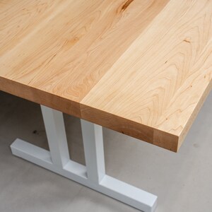Maple Conference Table on White Legs, Boardroom Table, Conference Room ...