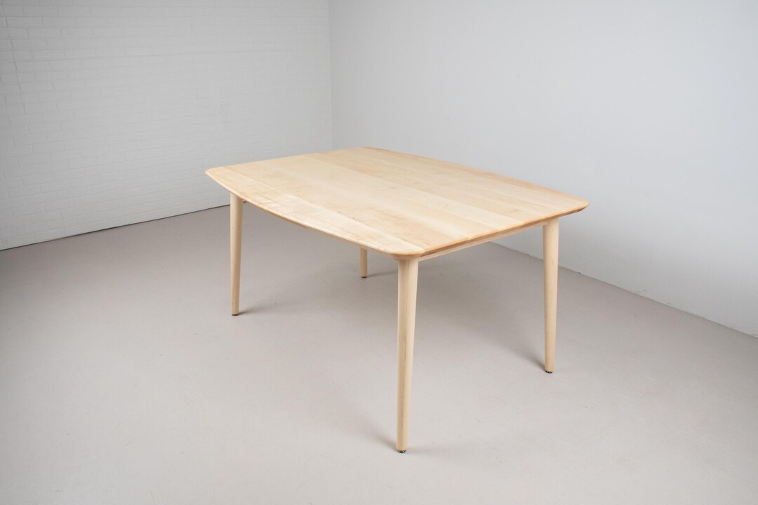 Custom Kitchen Table, Squoval Modern Wood Dining Table, Minimalist ...