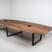 14 Foot Walnut Conference Room Table, Custom Conference Table, Large ...