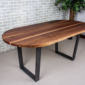 Oval Wood Dining Table, Racetrack Shaped Wood Dinner Table, Natural ...