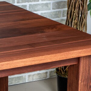Walnut Parsons Dining Table, Spiced Walnut Kitchen Parsons Table, Wood ...