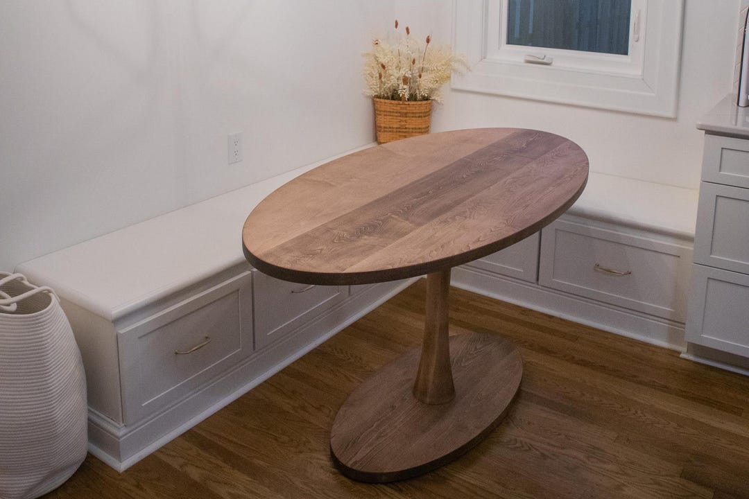 Oval Dining Room Table in Wood, Oval Pedestal Table, Small Oval ...