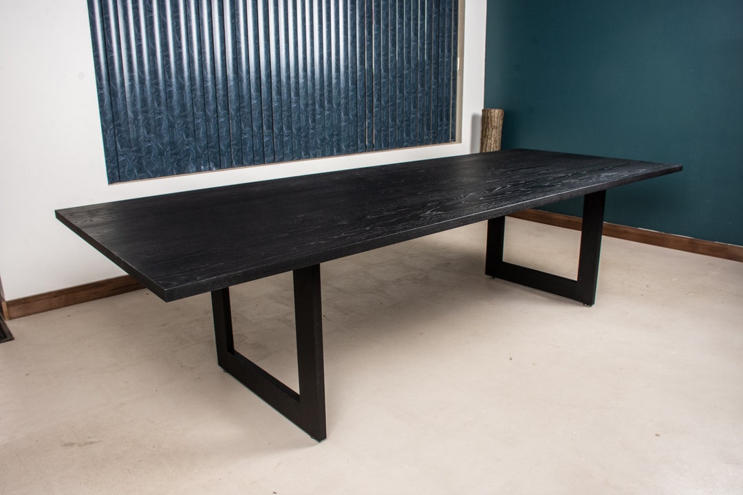 Black Wood Meeting Table, Ash Table for a Boardroom, Wood Conference ...
