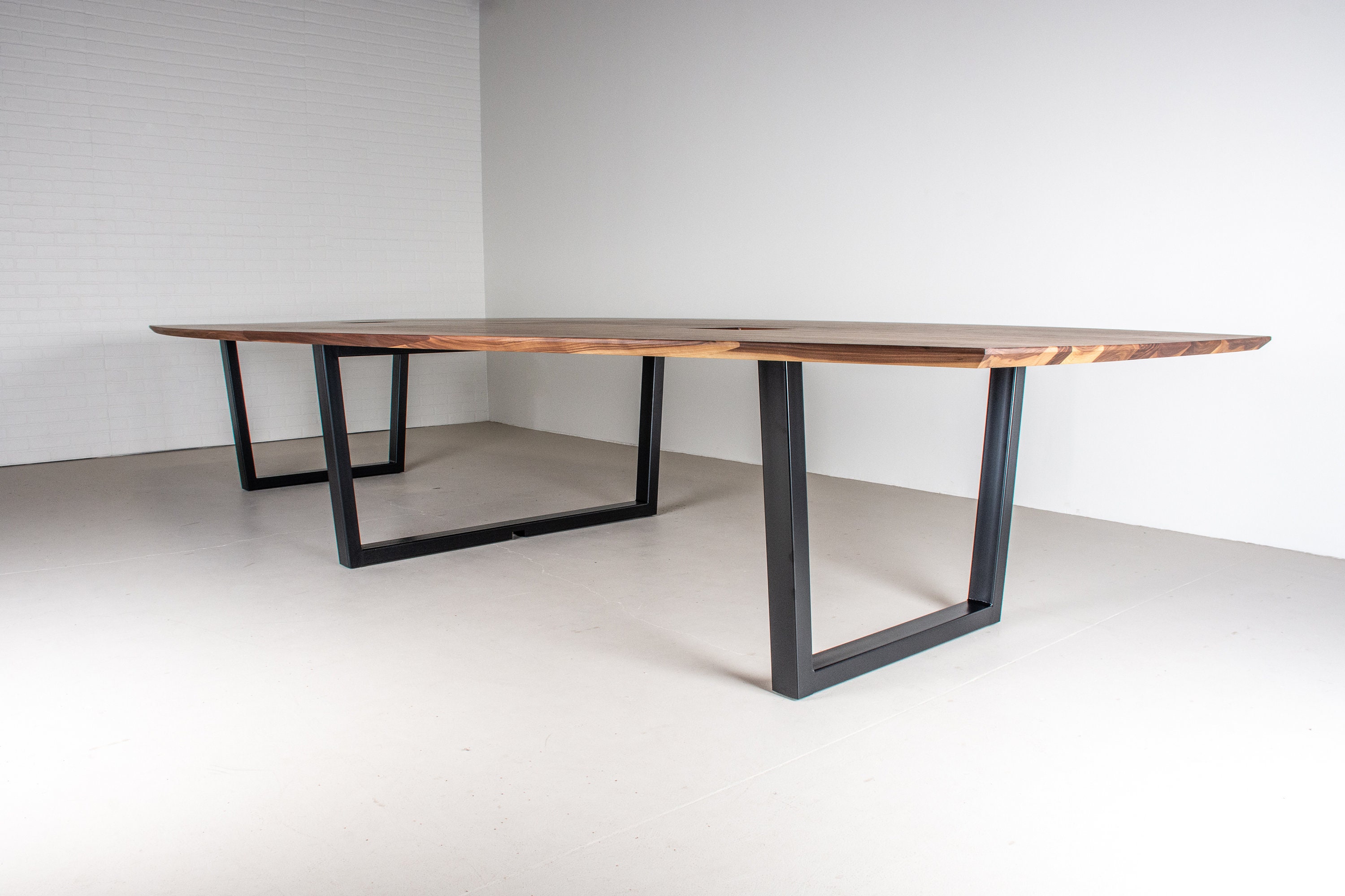 14 Foot Walnut Conference Room Table, Custom Conference Table, Large ...