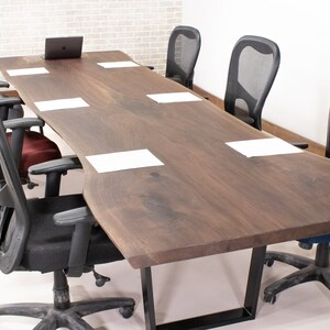 12 Foot Conference Table, Conference Room Table in Book Matched Walnut ...