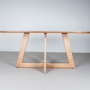 Oval Maple Dining Table, Racetrack Oval Dining Table on Single Cross ...