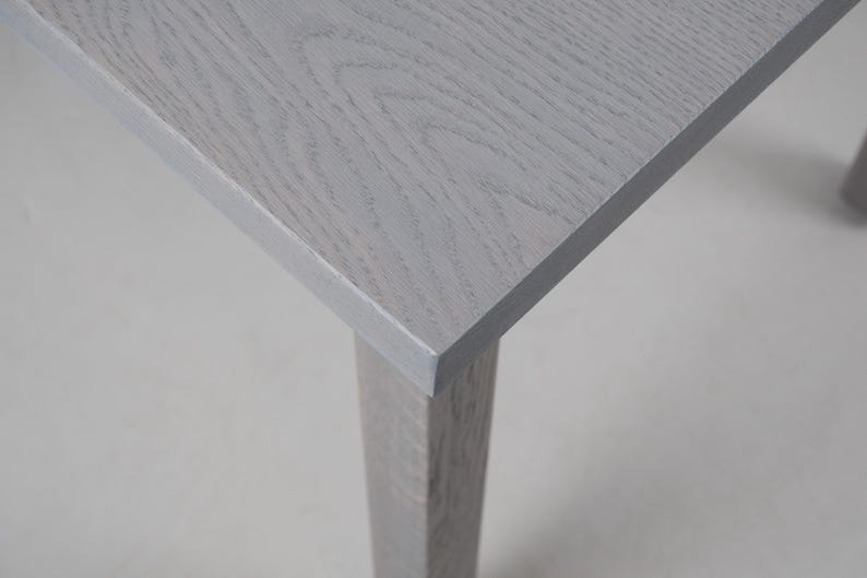 Grey Dining Table, Small Oak Dining Table, Oak Kitchen Parsons Table ...