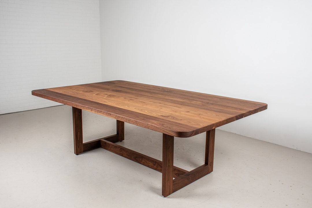 Walnut Trestle Table, Mid Century Modern Dining Table, Mid Century ...
