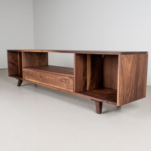 Walnut Media Console, Black Walnut TV Stand, Custom TV Entertainment ...