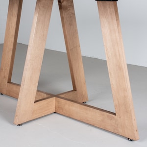 Oval Maple Dining Table, Racetrack Oval Dining Table on Single Cross ...