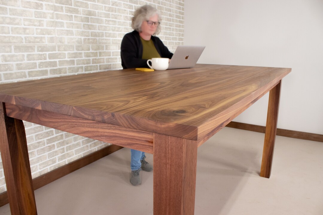 Bar Height Parsons Table in Walnut Walnut Dining Table Bar - Etsy