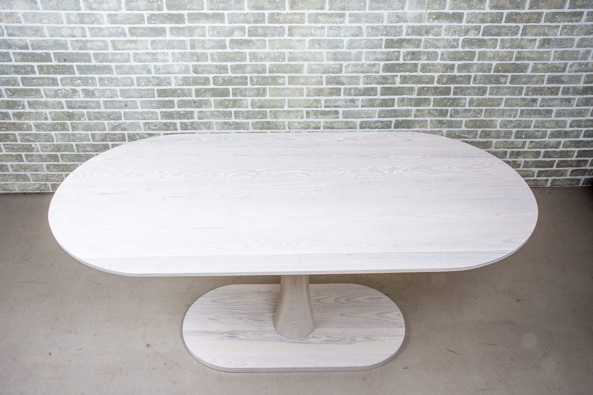 Custom Oval Dining Table White Kitchen Table on a Pedestal - Etsy